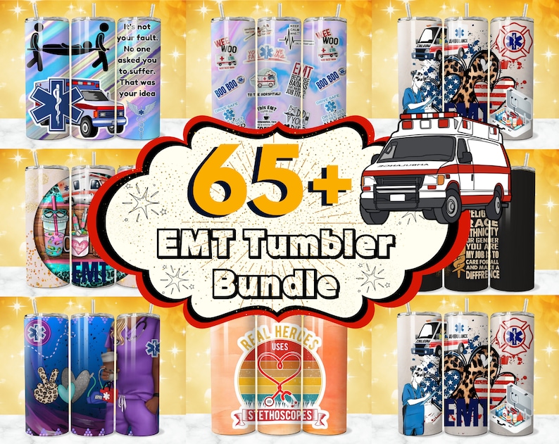 65+ EMT Tumbler Wrap Designs, 20oz Emergency Medical Technician Tumbler ...