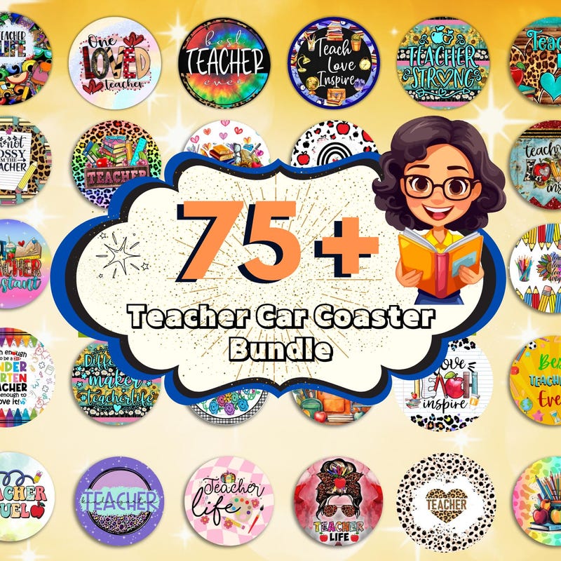 Round School Coasters - Etsy