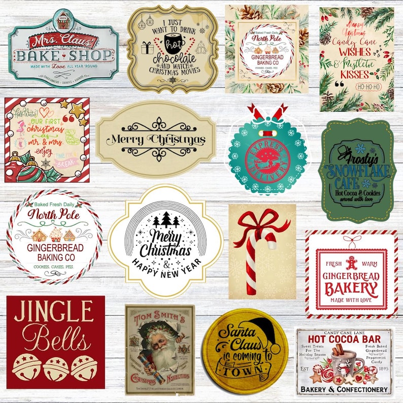 85 + Christmas Labels, Christmas Bottle Labels, Christmas Potion Labels ...