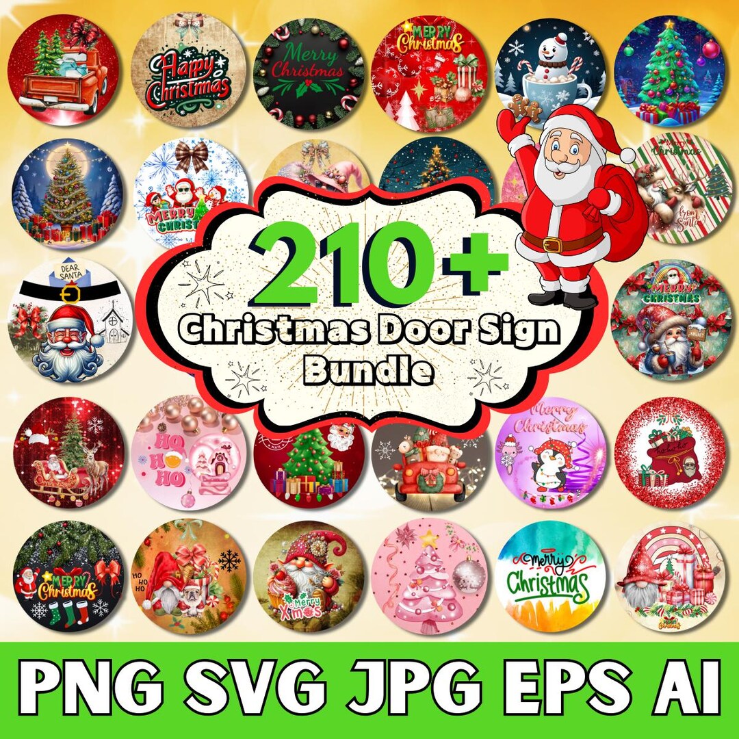 210 + Christmas Door Signs Design, Winter Door Signs PNG, Christmas ...