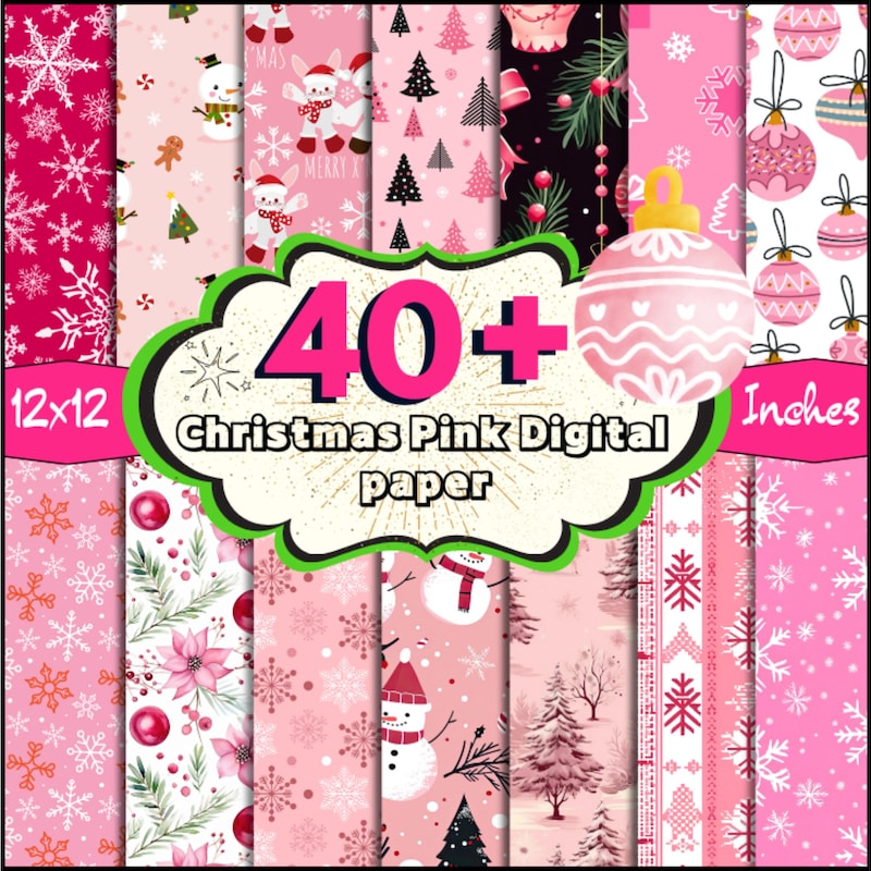 Pink Digital Paper - Etsy