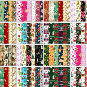 Christmas Digital Paper Pack, Vintage Christmas Digital Paper ...