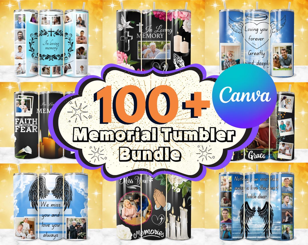 100 + Memorial Tumbler Wrap Designs, in Loving Memory Tumbler, Dad ...