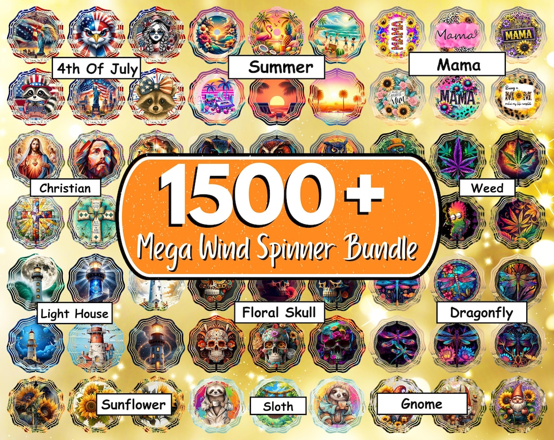 1500+ Mega Wind Spinner Bundle, Wind Spinner Clipart, Spinner Png, Wind ...