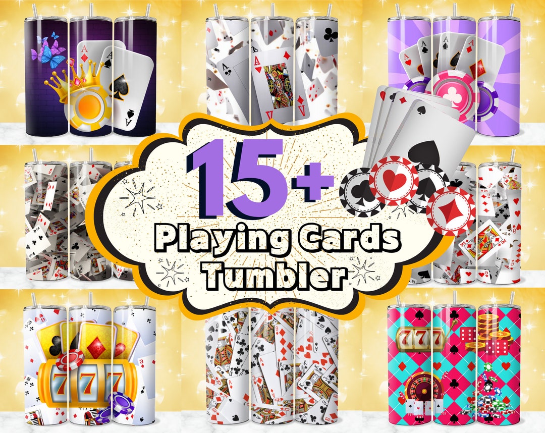 15 + Playing Cards Tumbler Wrap Designs, 3D Playing Cards Sublimation ...