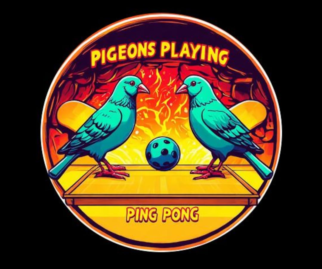 Pigeons Playing Ping Pong Caverns Sticker 2024 - Etsy