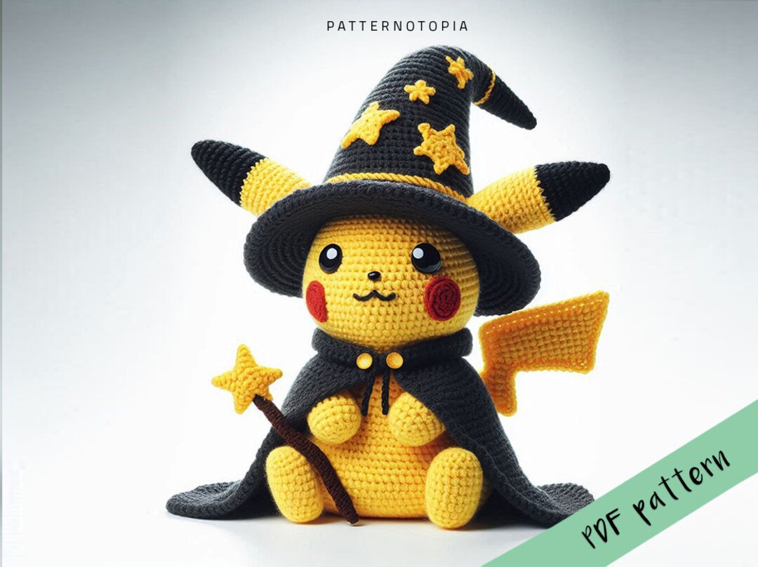 Crochet Pattern Pikachu Amigurumi Tutorial, Wizard Crochet Pokemon ...