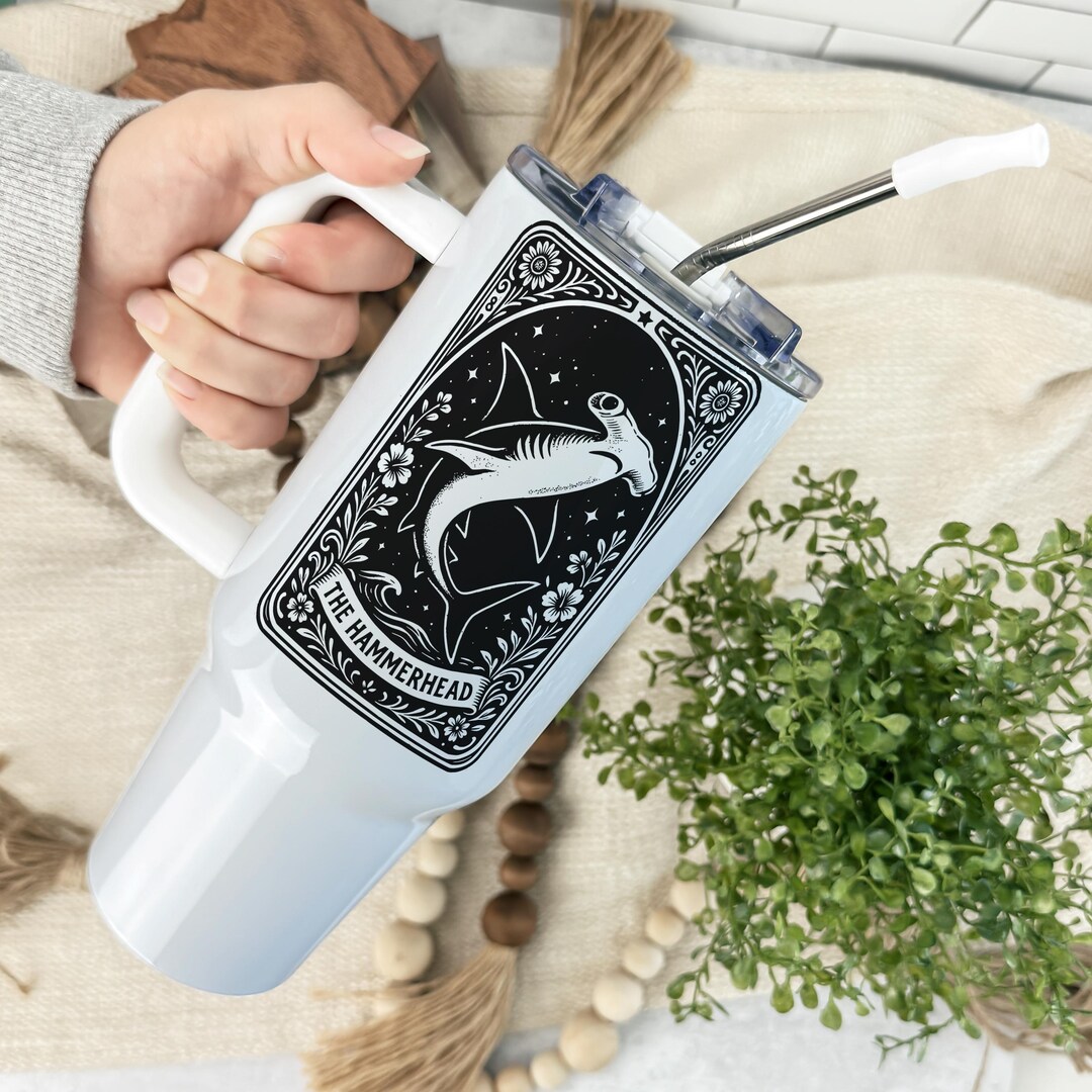 The Hammerhead Tarot Card 40 Oz Tumbler, Gift for Shark Lover Shirt ...