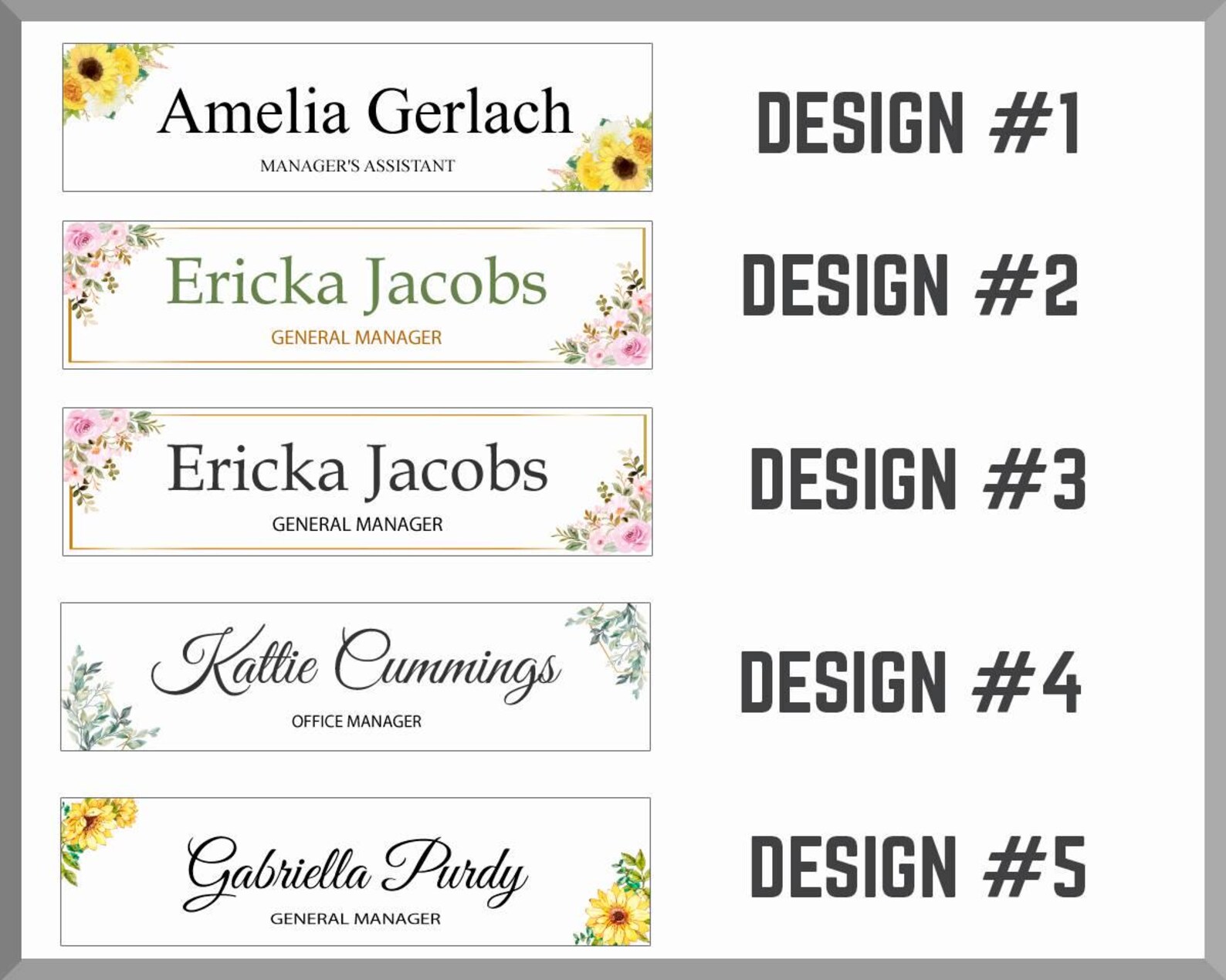 Personalized Acrylic Name Block W/ Wooden Base Minimal Executive Desk ...