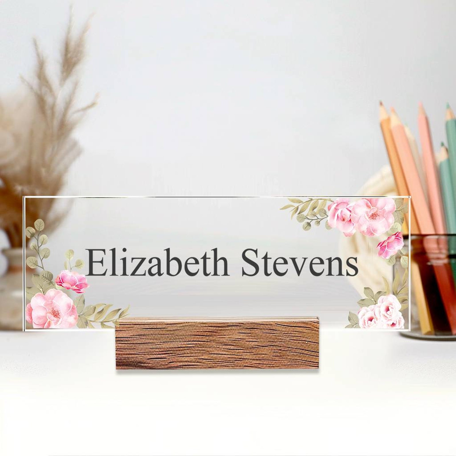 Desk Name Plate, Personalized Desk Name Plate Plaque, Custom Office ...