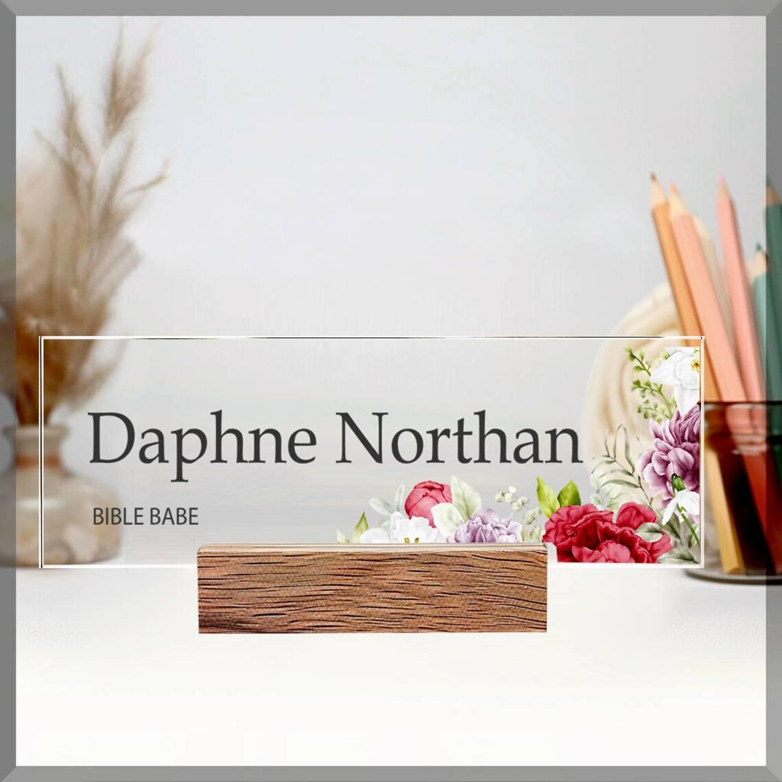 Desk Plaque Personalized Acrylic Name Plate for Desk Custom Name Sign ...