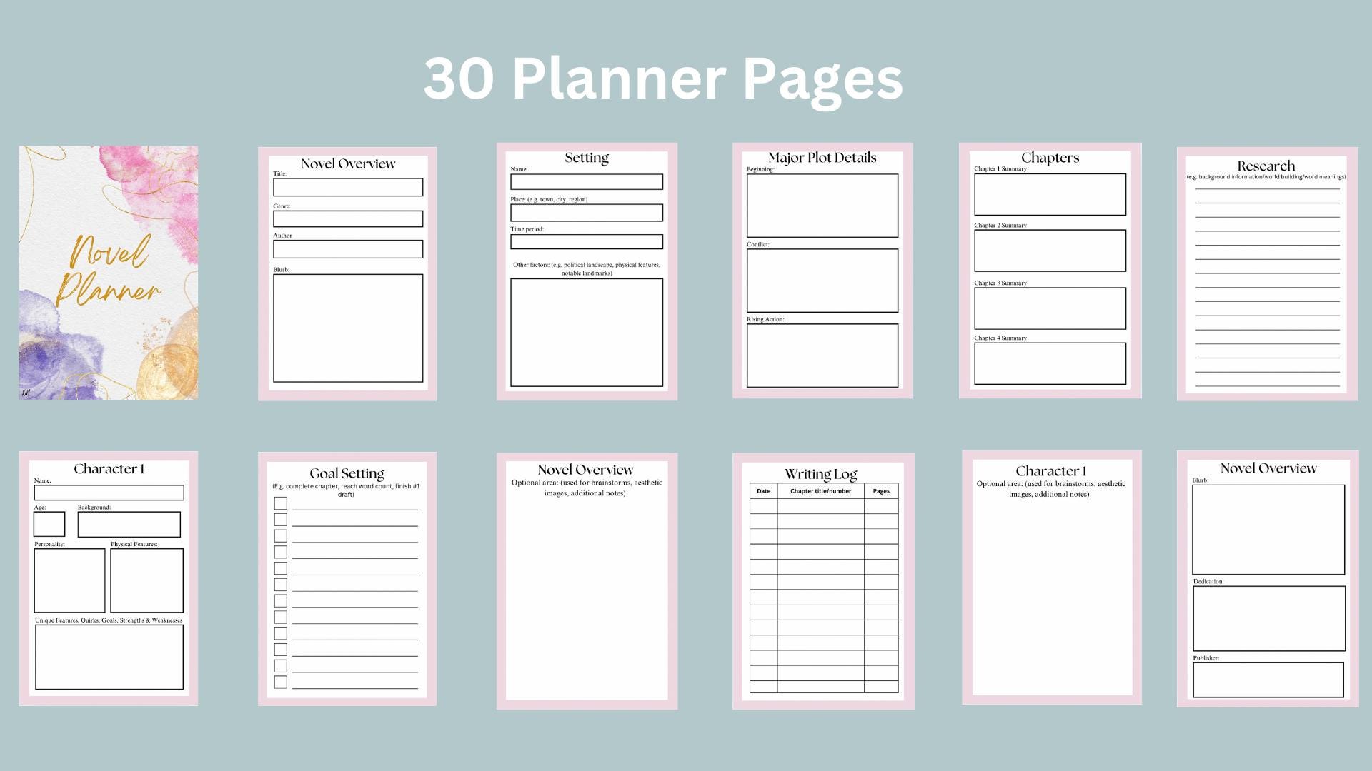 Book Planner | Novel Writing Workshop | Writer Journal | Write a Book ...