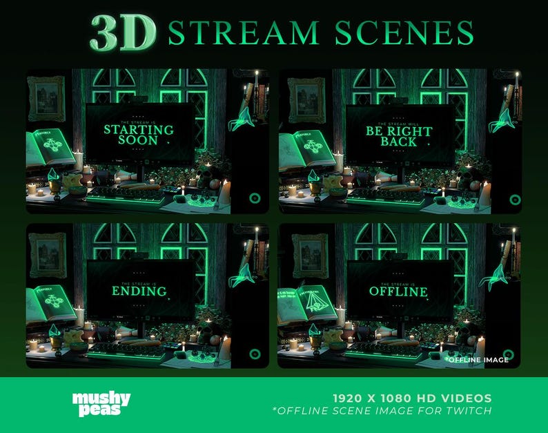 Green Fantasy Stream PACKAGE for Twitch, Youtube, Obs & Streamlabs - Etsy