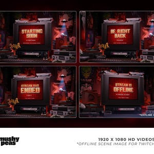 3D Dark Red Retro Stream Overlay for Twitch, Youtube, Obs & Streamlabs ...