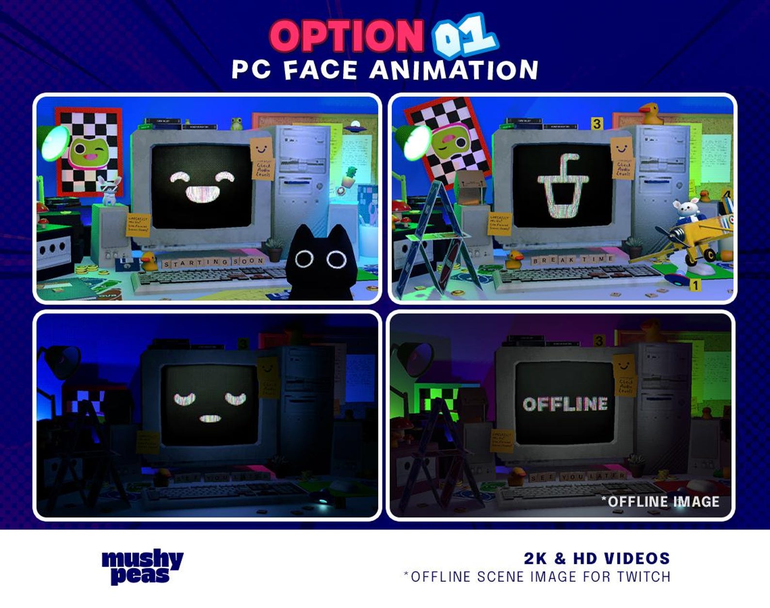 3D Stream Overlay: Twitch & Youtube Animated Screens - Etsy