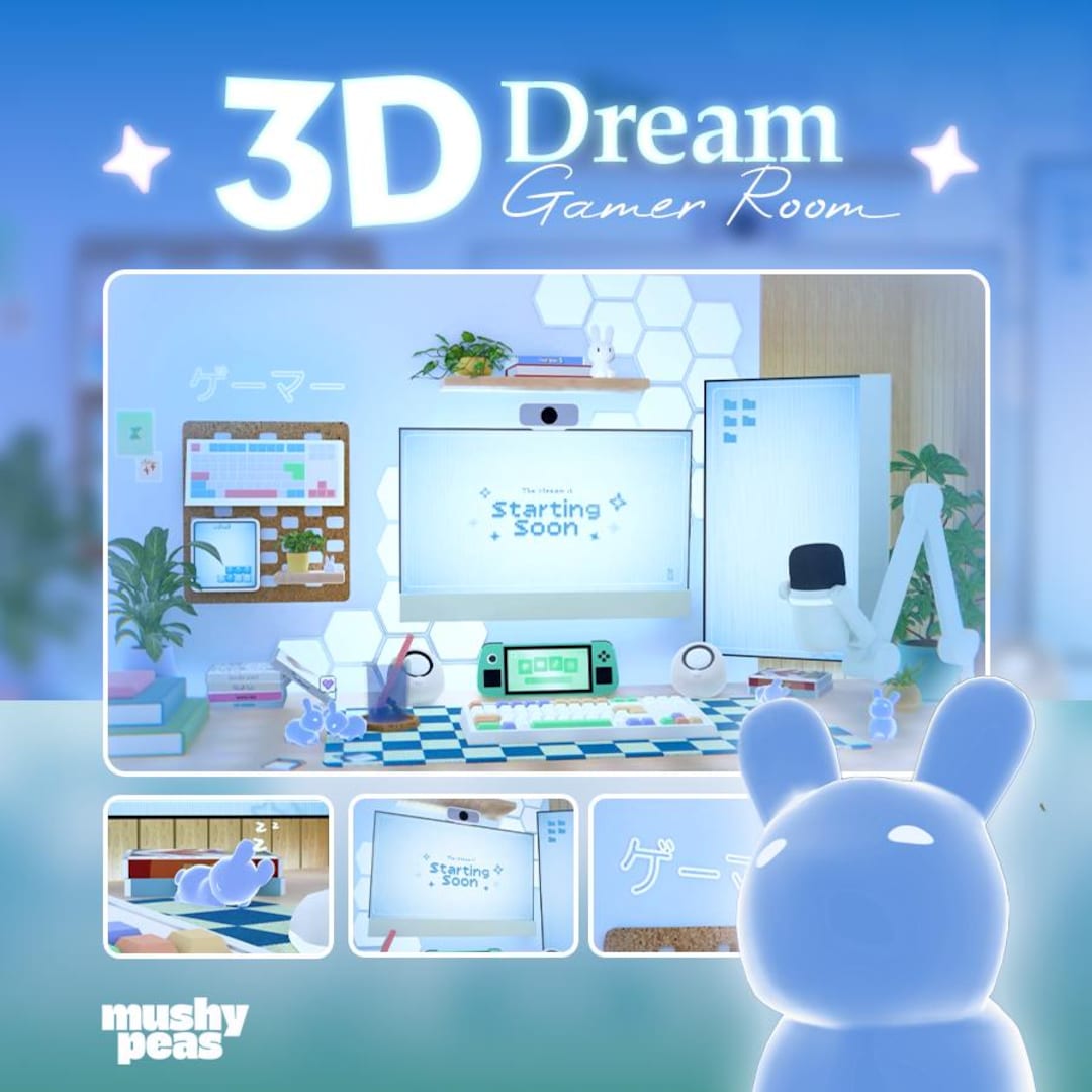 Blue Lofi Stream Overlay for Twitch, Youtube, Obs & Streamlabs - Etsy