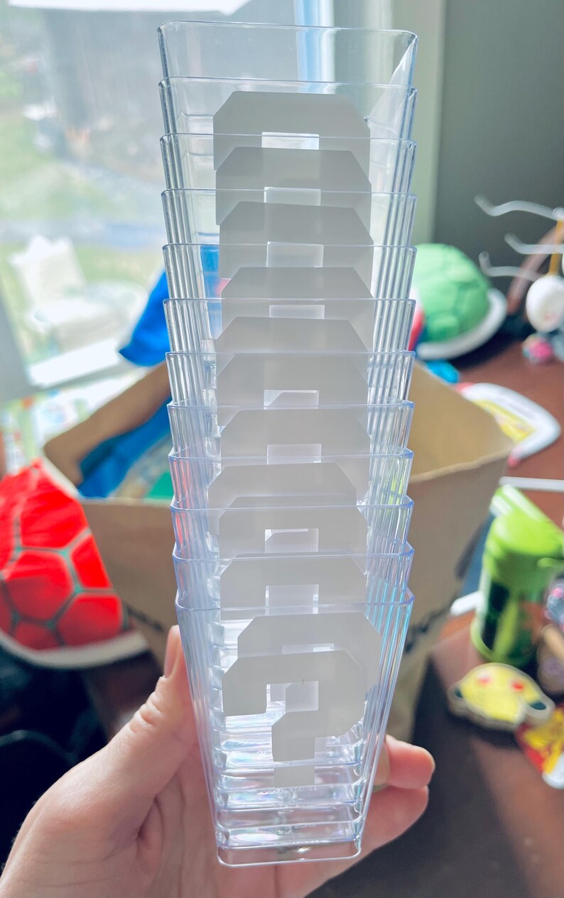 Super Mario Mystery Block Cups 12ct - Etsy
