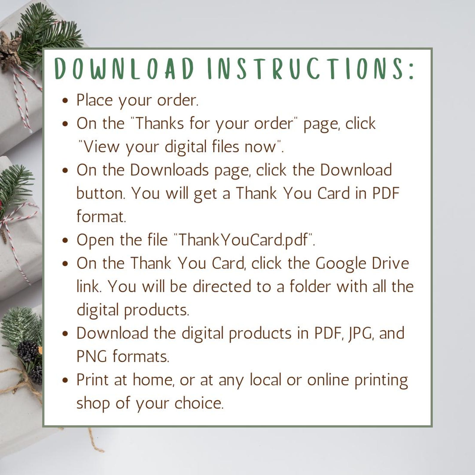 Christmas Gift Tags, Printable Gift Tags, Customize Gift Tags ...
