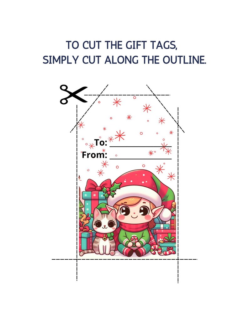 Christmas Gift Tags, Printable Gift Tags, Customize Gift Tags ...