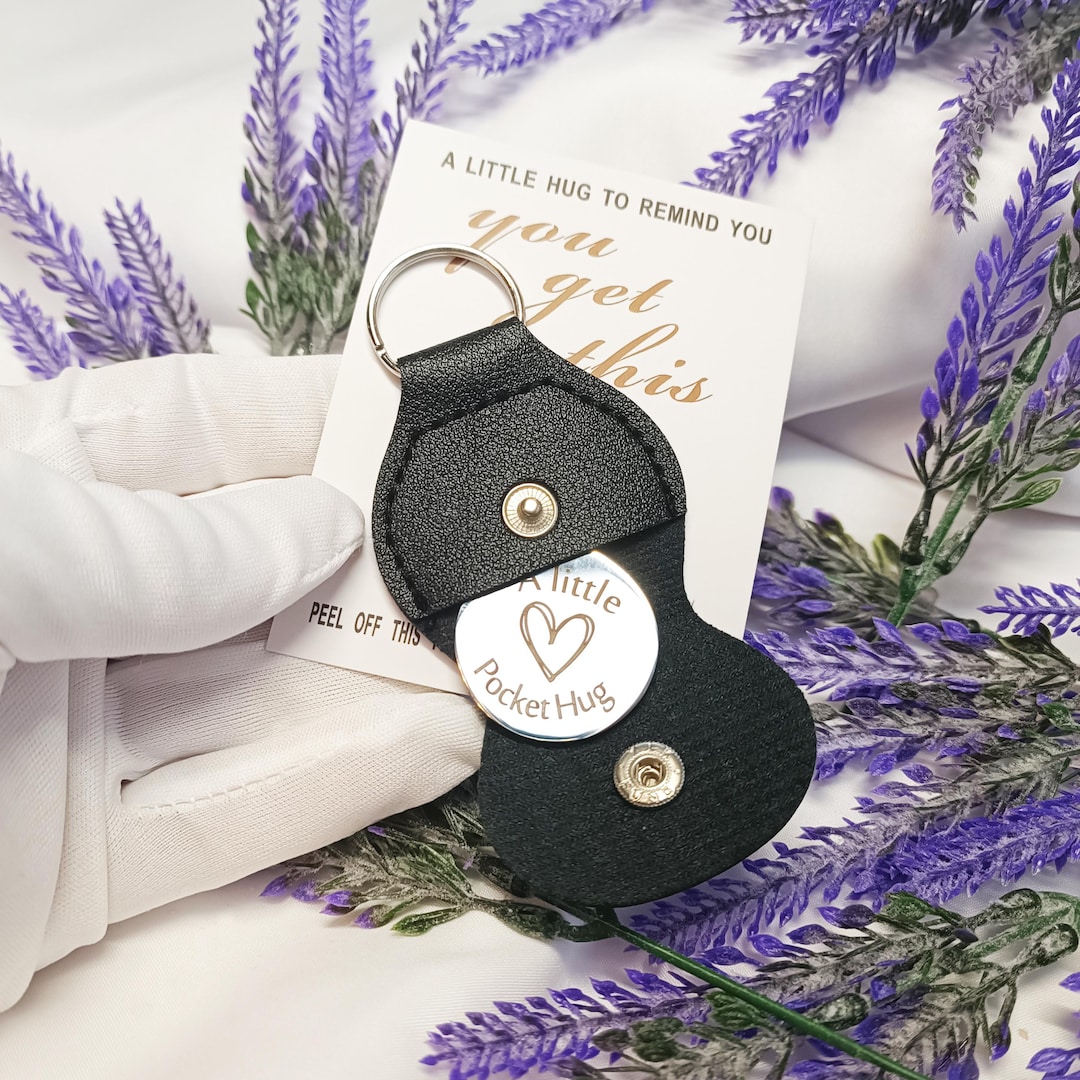Pocket Hug Keychain: Metal Token Keepsake, I Miss You Gift - Etsy