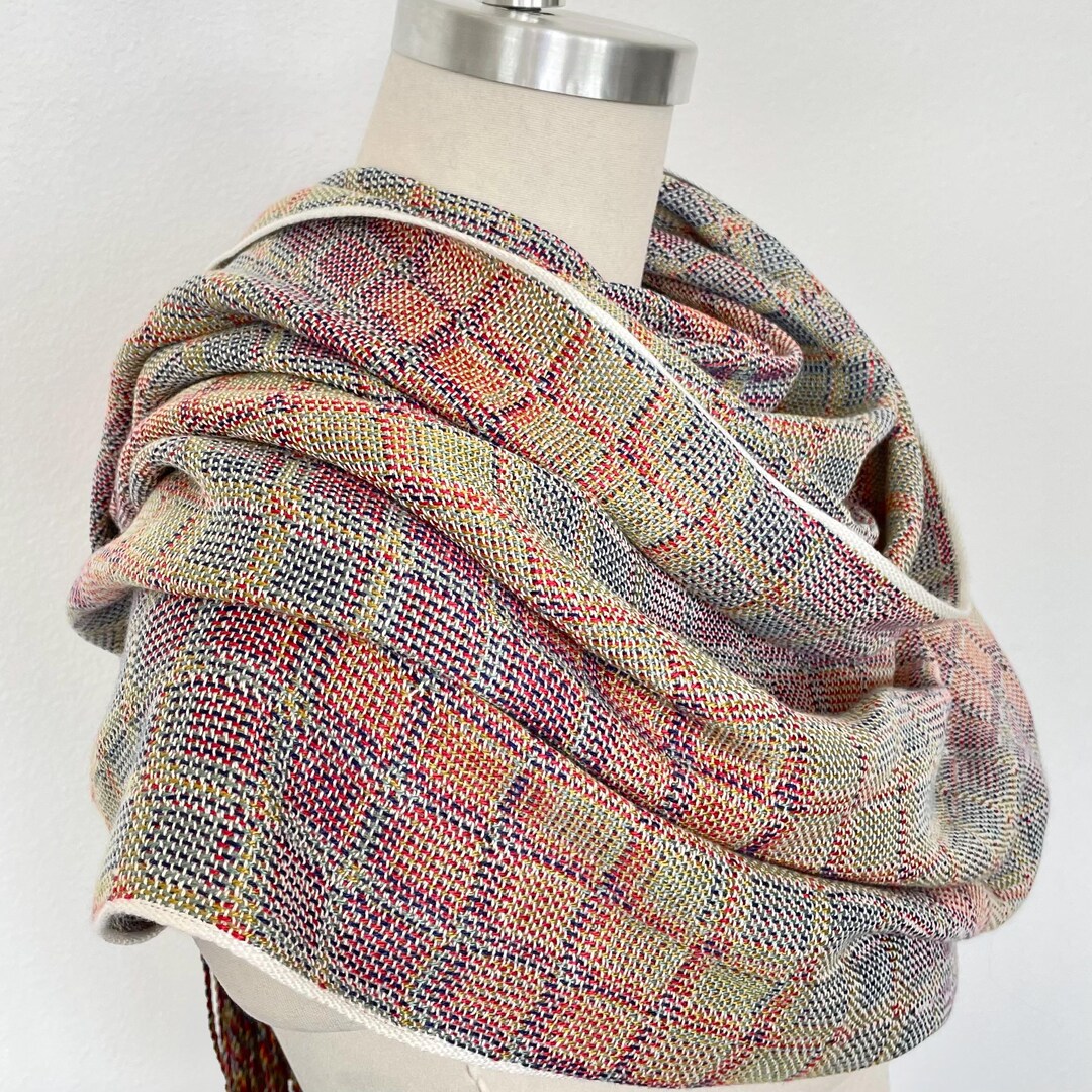 Handwoven Shawl… Pastel Rainbow Cubes - Etsy