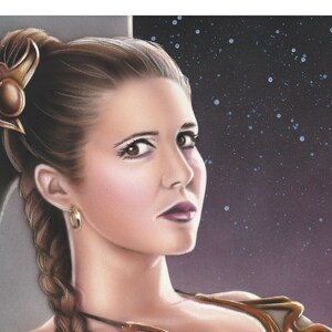 Princess Slave Leia 11x14 Art Print Carrie Fisher Star Wars - Etsy