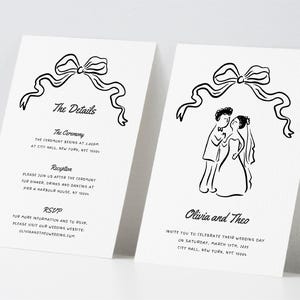 Custom Hand-drawn Wedding Invitation Template (digital Download) - Etsy