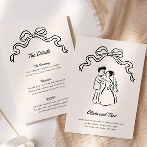 Custom Hand-drawn Wedding Invitation Template (digital Download) - Etsy