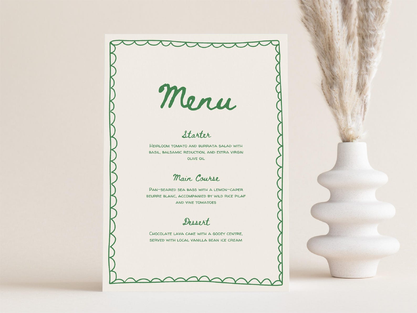 Dinner Party Menu, Illustrated Wedding Card, Colorful Wedding Menu ...
