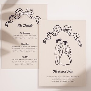 Custom Hand-drawn Wedding Invitation Template (digital Download) - Etsy