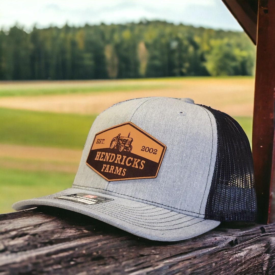 Personalized Tractor With Farm Name & Est Date Hat, Trucker Hat, Custom ...