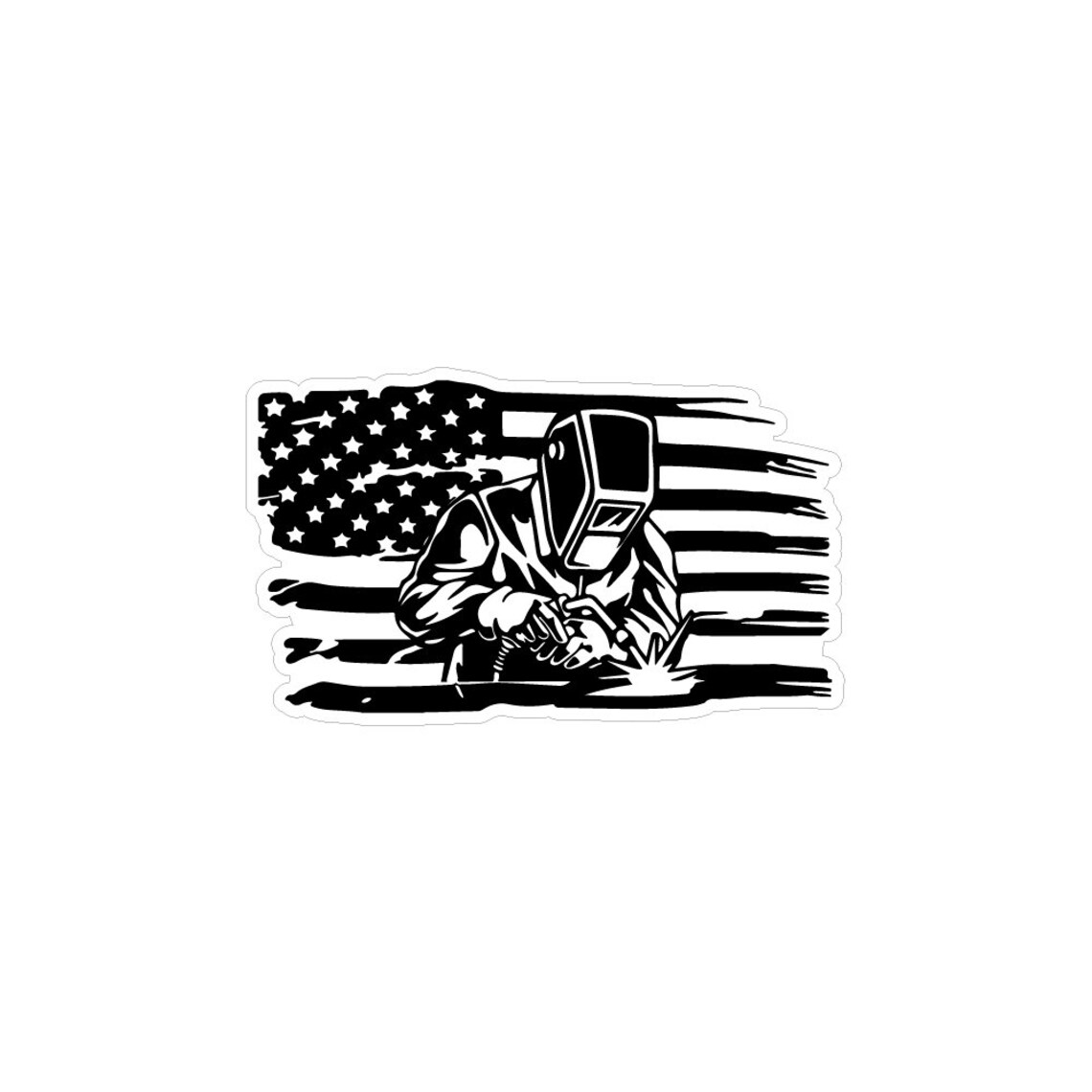 Welder Hat, Welding Trucker Hat, American Flag Leather Patch Hat ...