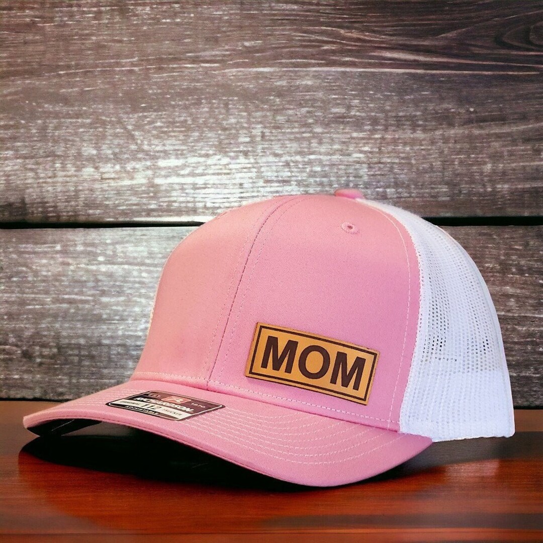 Custom Hat for Mom, Trucker Hat, Leather Patch Hat, Best Mom Ever, Gift ...