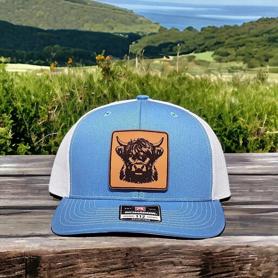 Highland Cow Hat: Leather Patch Farm Girl Gift - Etsy
