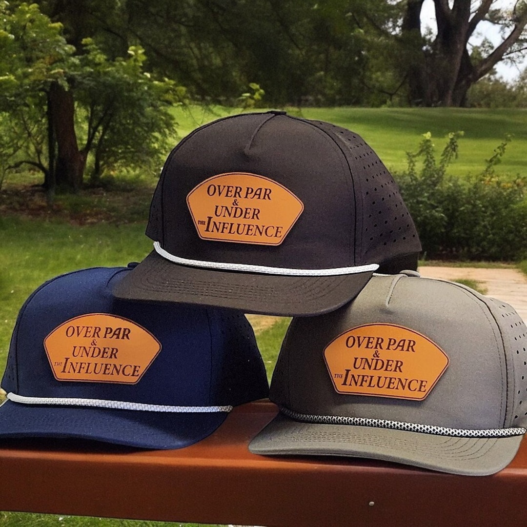 Over Par and Under the Influence Hat - Funny Golf Hat - Rope Hat ...