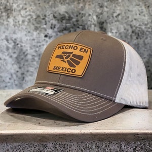 Hecho En Mexico Hat, Made in Mexico Leather Patch Hat, Trucker Hat ...
