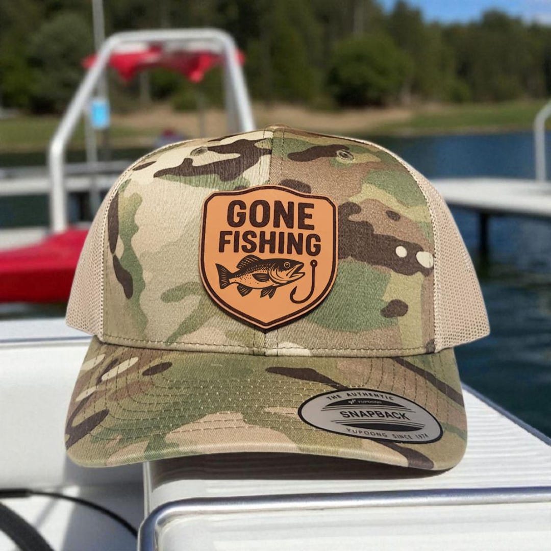 Fishing Hat - Gone Fishing Trucker Hat - Funny Fishing Gift for Anglers ...