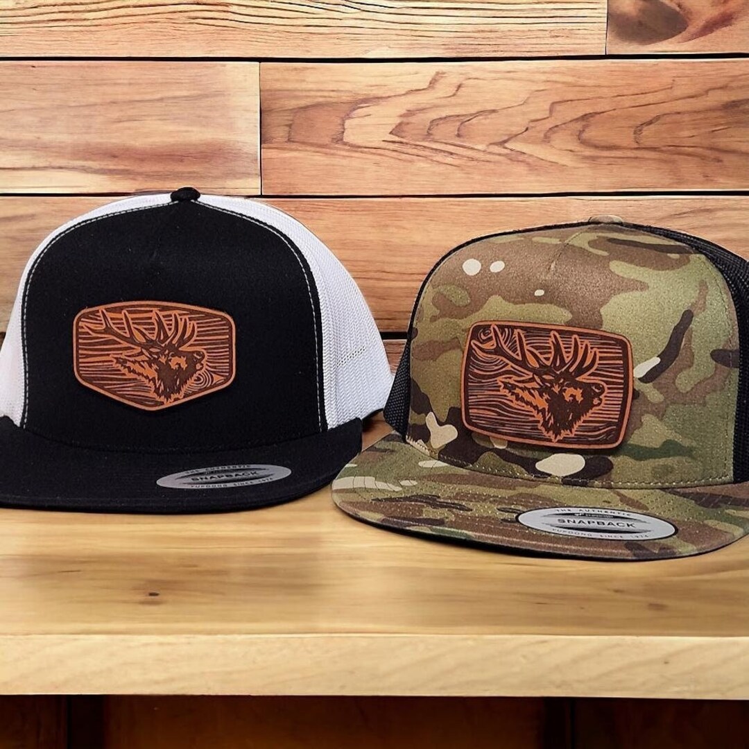Flat Bill Elk Hunting Gift, Elk Hunting Hat, Custom Deer Trucker Hat ...