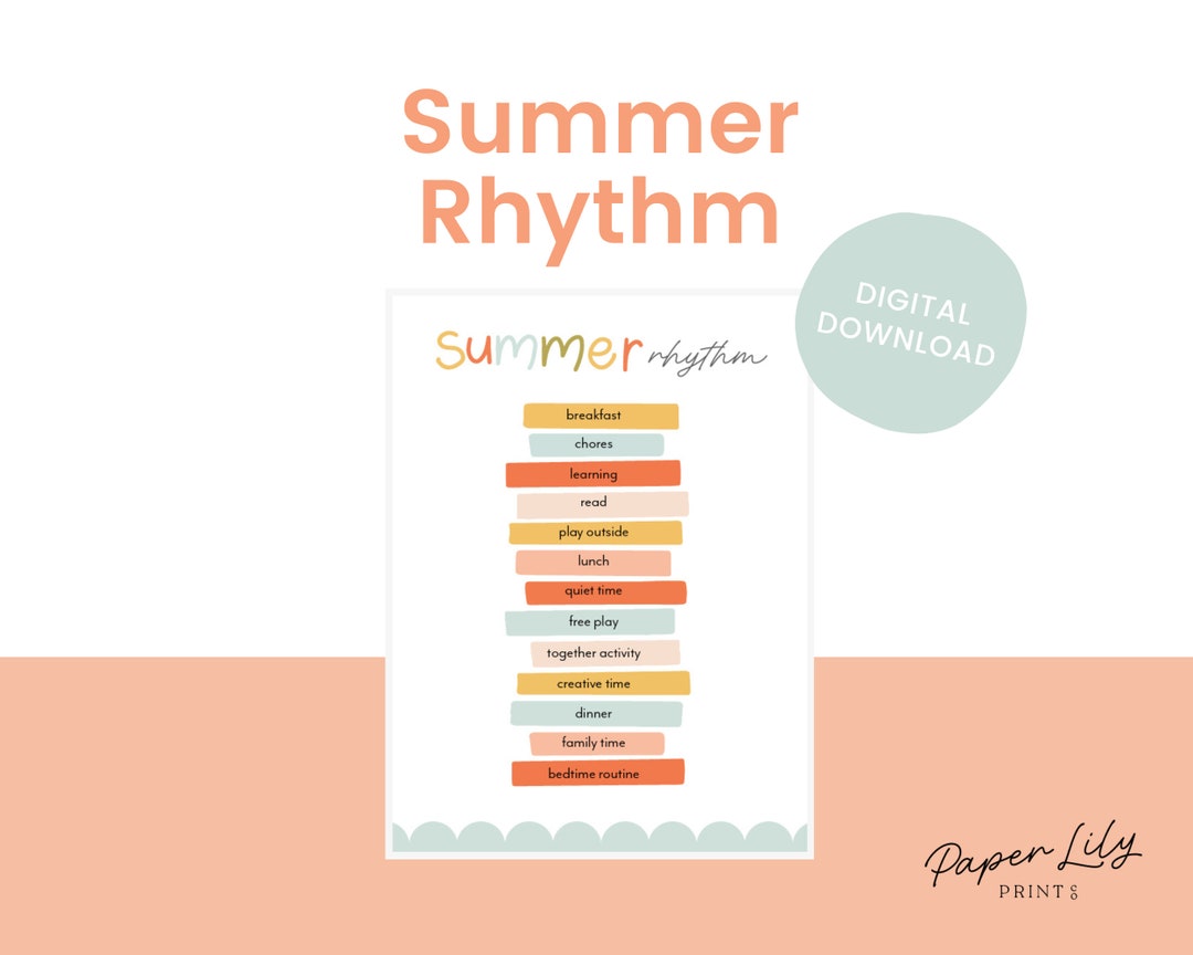 Editable Summer Routine Printable, Summer Schedule Template, Kids ...