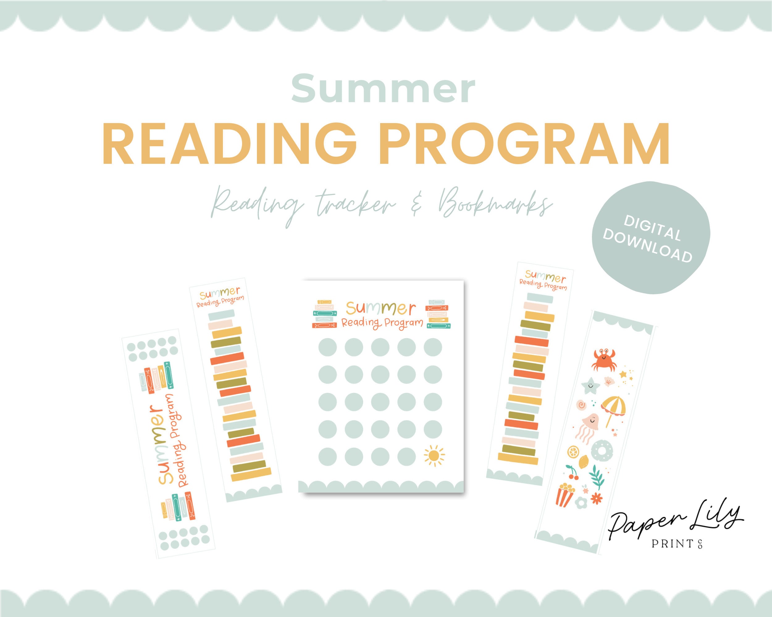 Summer Reading Program Printables, Summer Reading Bookmarks, Summer ...