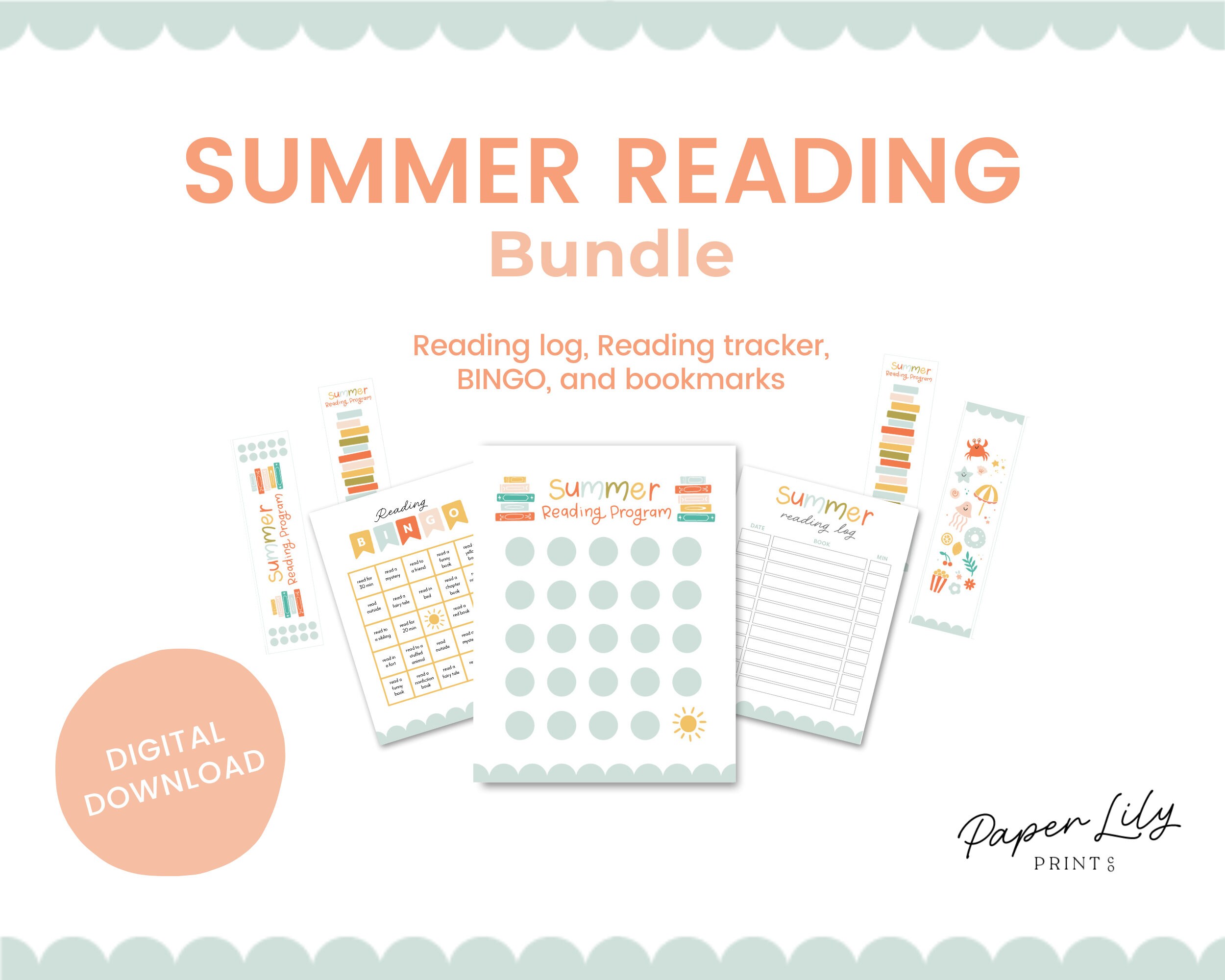 Summer Reading Program Printables, Summer Reading Bookmarks, Summer ...