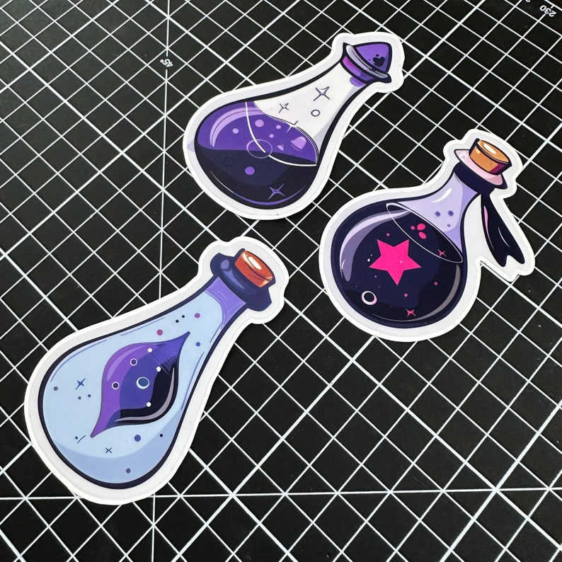 6 PCS Magical Potion Bottles Stickers Enchanted Elixirs Stickers - Etsy