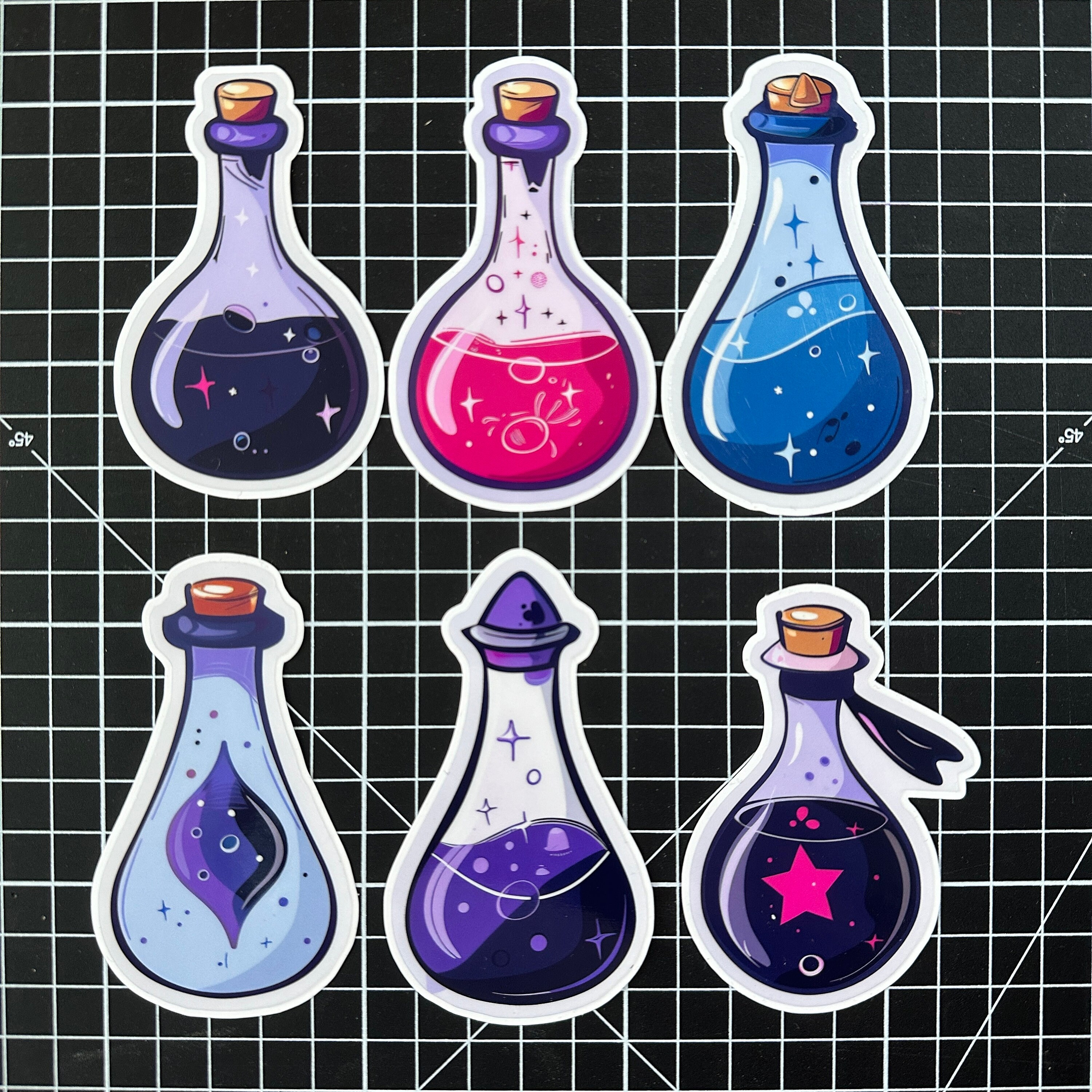 6 PCS Magical Potion Bottles Stickers Enchanted Elixirs Stickers - Etsy