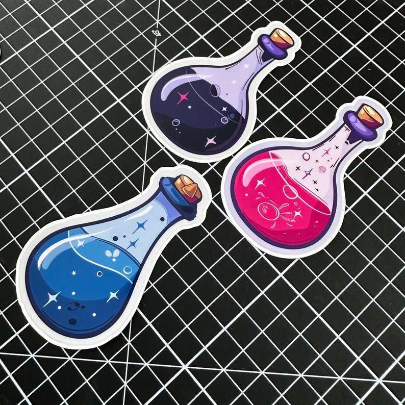 6 PCS Magical Potion Bottles Stickers Enchanted Elixirs Stickers - Etsy