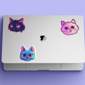 Digital PNG Print and Cut Cat Head Stickers Meow Magic Sticker Set - Etsy