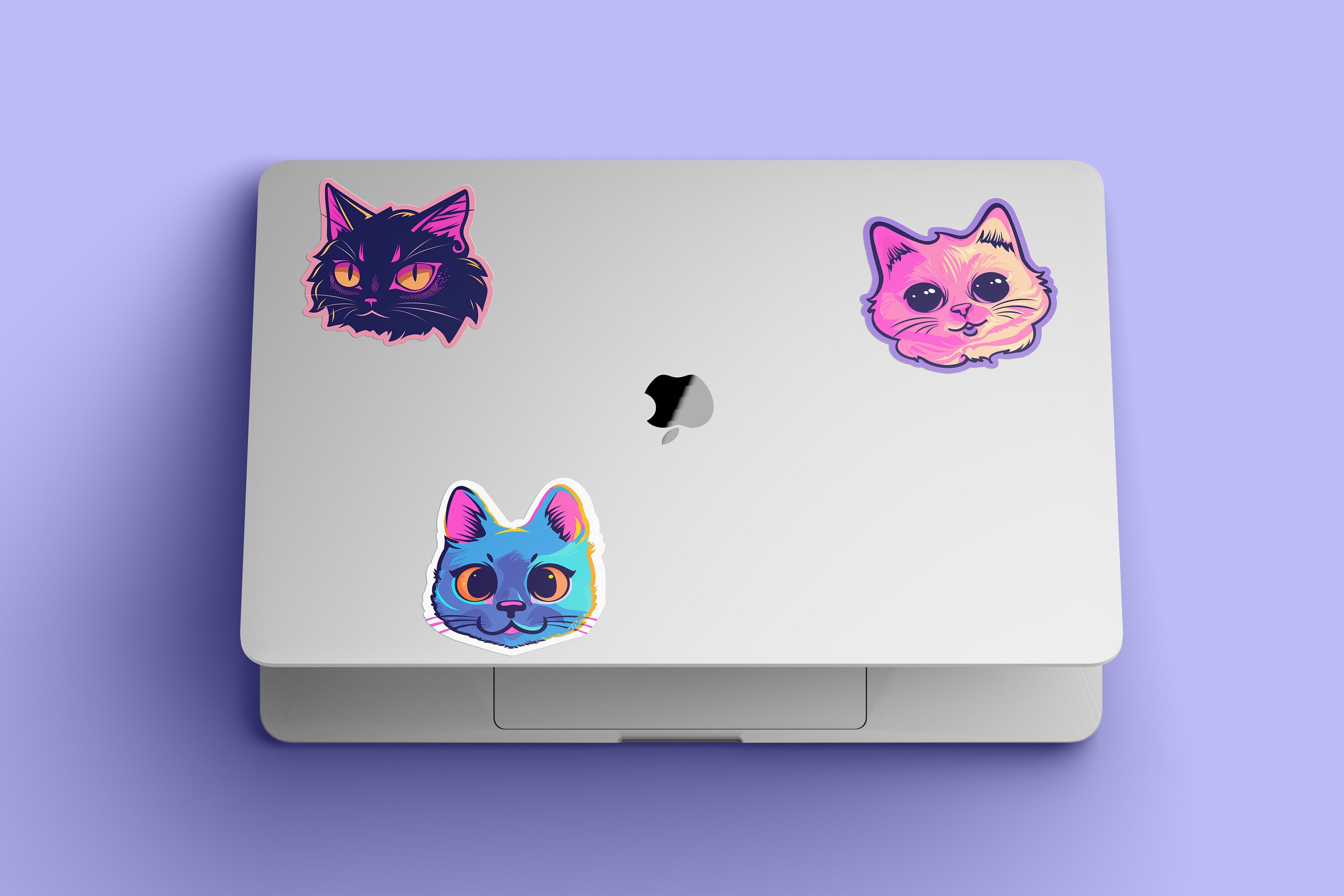 Digital PNG Print and Cut Cat Head Stickers Meow Magic Sticker Set - Etsy