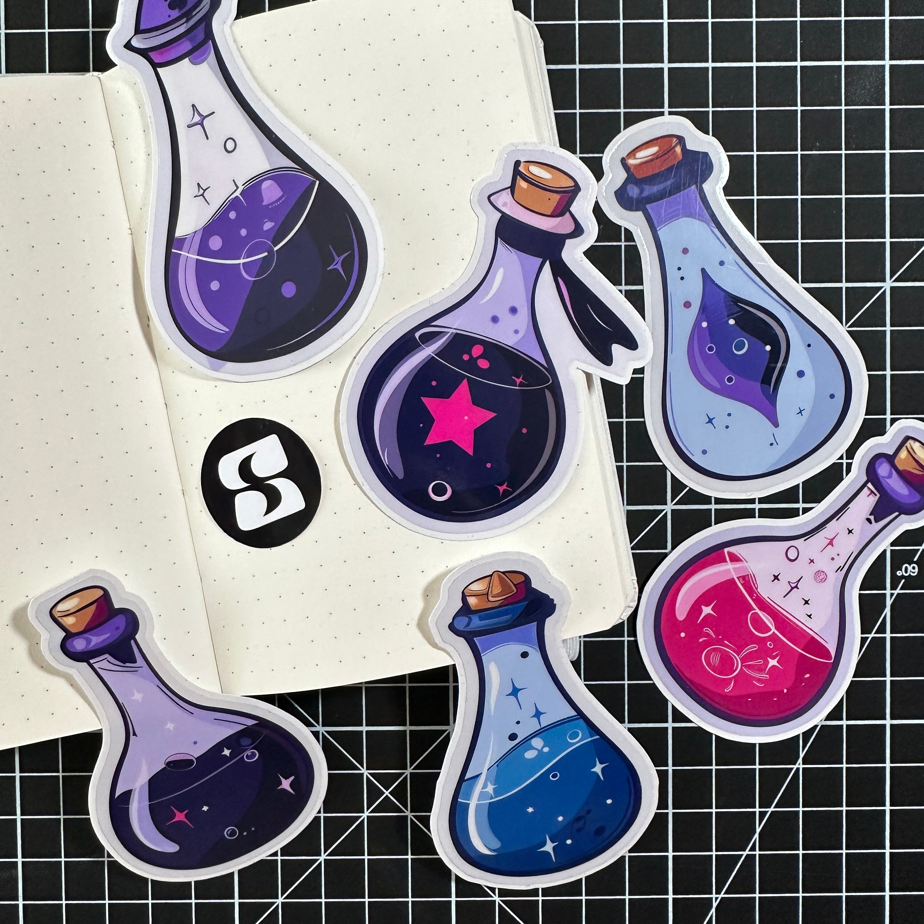 6 PCS Magical Potion Bottles Stickers Enchanted Elixirs Stickers - Etsy