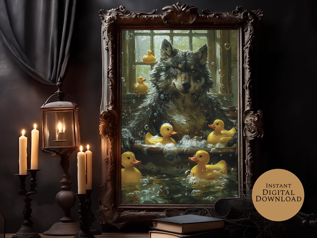 Werewolf Bathtub Bathroom Decor Dark Academia Decor Dark Cottagecore ...