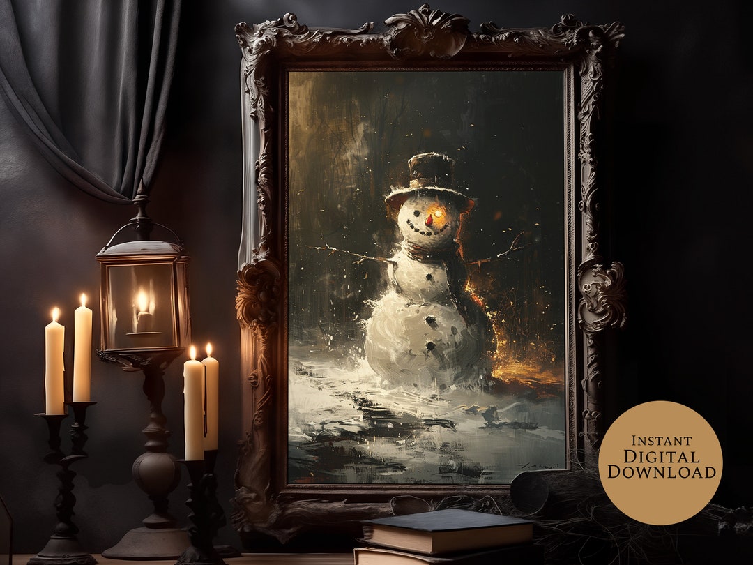 Spooky Snowman Gothic Home Decor Gothic Christmas, Gruseliger ...