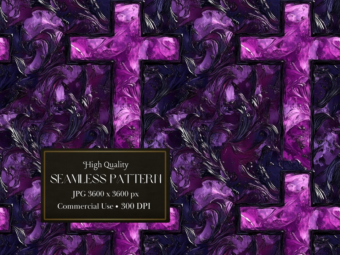 Dark Gothic Seamless Pattern With Crosses and Mystical Elements Perfect ...